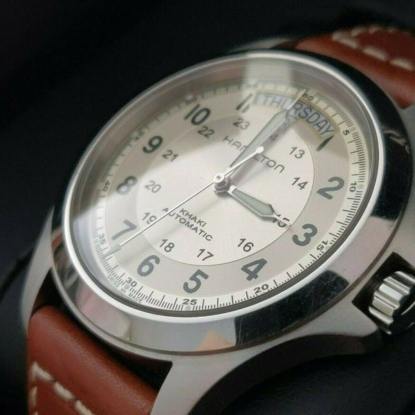 Hamilton Khaki Field King Automatic Beige Dial Men's Watch H64455523 ...