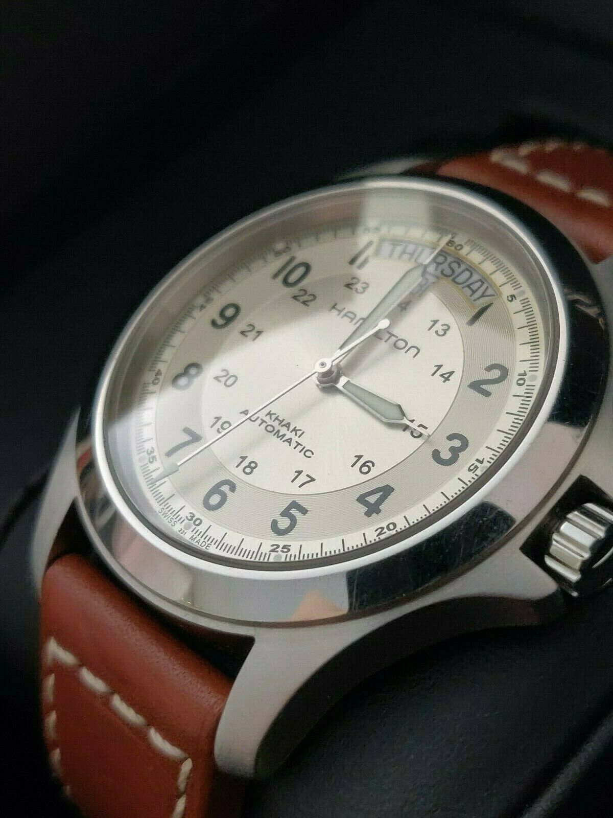 Hamilton Khaki Field King Automatic Beige Dial Men's Watch H64455523 ...