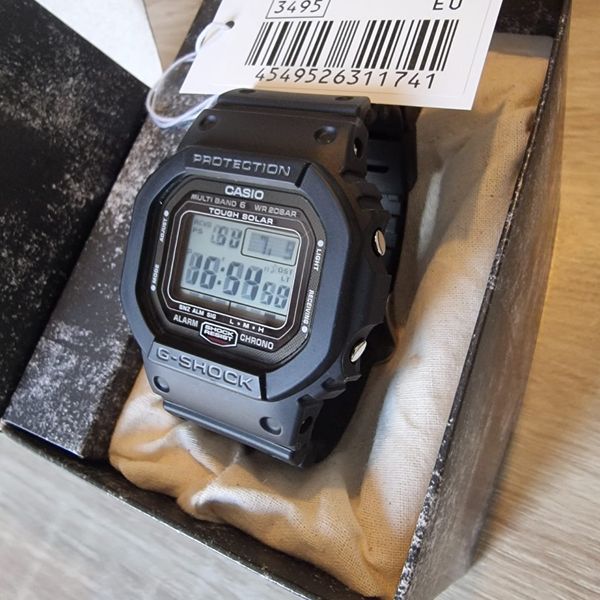 Casio Digital G-Shock DW-5000U-1ER Watch Men's Multiband 6 Solar ...