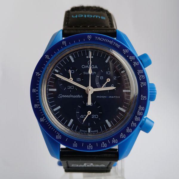 Omega X Swatch Moonswatch Mission To Neptune Speedmaster Wristwatch ...