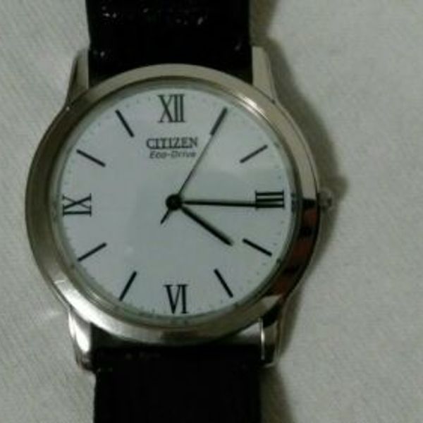 Citizen G431-T001815 Stiletto Men's Eco-Drive watch white dial black ...