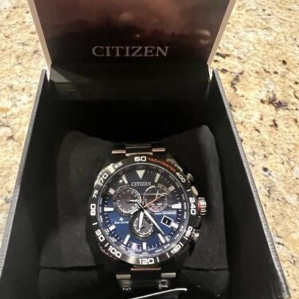 Citizen Promaster Land Eco-Drive Chronograph Men's Blue Dial Watch ...
