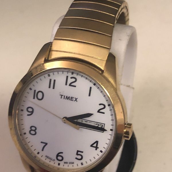 Timex Mens Gold NEW BATTERY | WatchCharts Marketplace