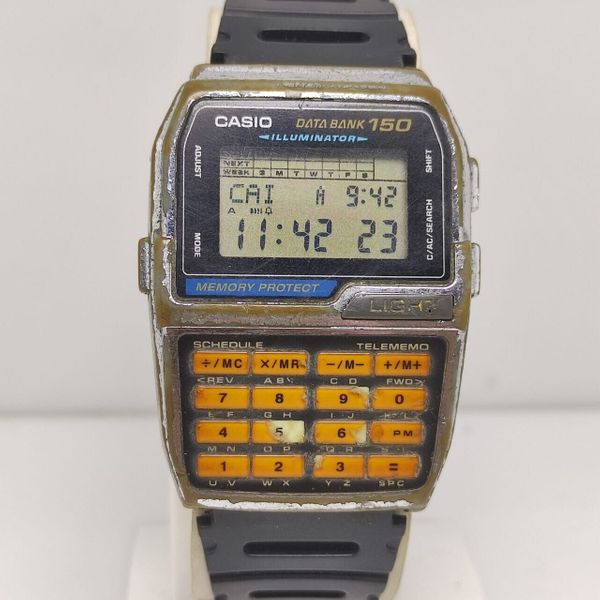 Casio Data Bank DBC-1500 Mod.1477 Calculator Men's Watch | WatchCharts ...