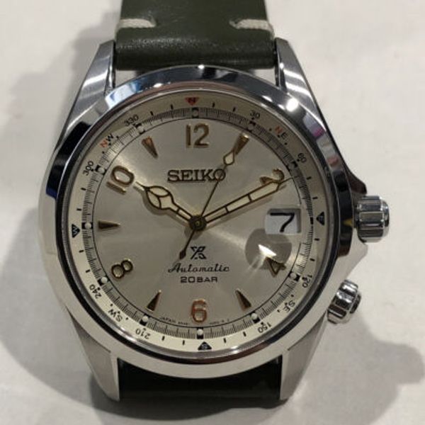 SEIKO PROSPEX ALPINIST SPB123 CHAMPAGNE DIAL COMPASS BEZEL 6R35 Box ...