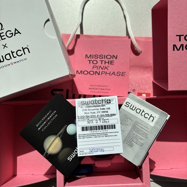 OMEGA x Swatch Bioceramic Moonswatch Mission To The Pink Moonphase NEW ...