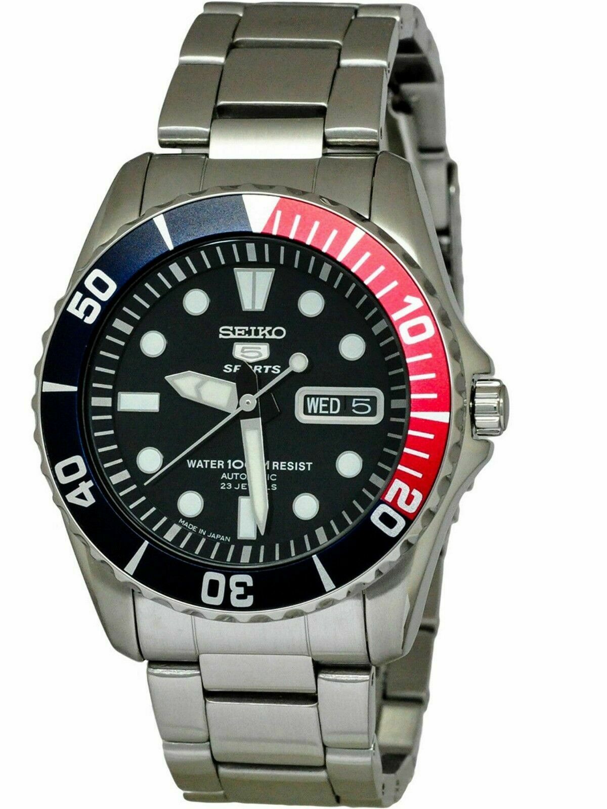 SEIKO SNZF15J1,Men's Watch Sport,Automatic,Stainless steel,Rotating ...