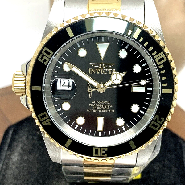 Invicta Men's Watch 43979 Lefty Pro Diver Automatic Black Dial Two Tone ...