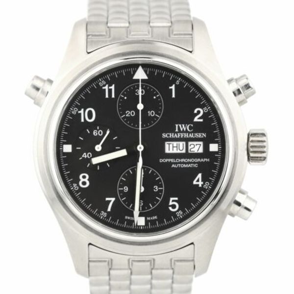 IWC Schaffhausen Pilot Doppelchronograph Automatic Ref. 3713 42mm Steel ...