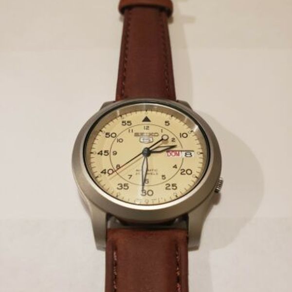 Seiko 5 SNK803 with leather strap | WatchCharts