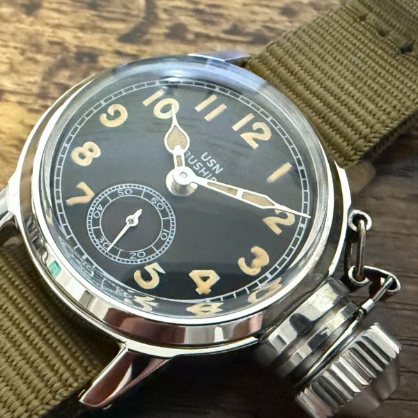 WW2 HAMILTON MILITARY WATCH A-11 USN BUSHIPS WITH NEW CANTEEN CASE ...