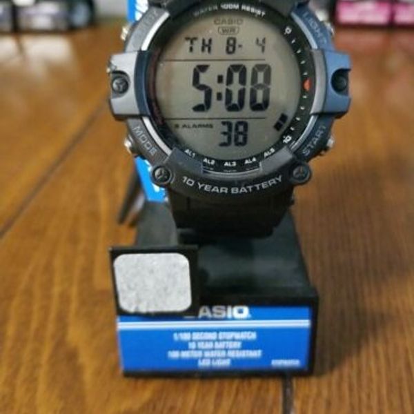 New Casio AE1500WH-1AV, Chronograph Watch, Black Resin Band, Alarm ...