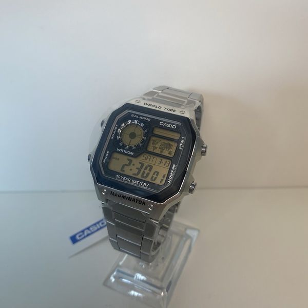 Casio CORAL World Time Illuminator "Royale" AE-1200WHD-1AVEF Digital ...