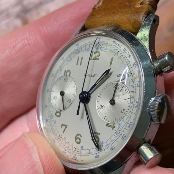 [WTS] rare gallet chronograph - two tone dial. Sharp. Works great ...