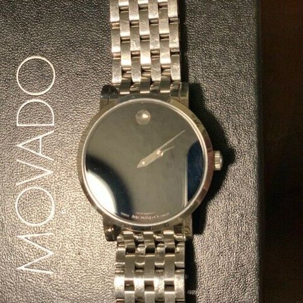 Movado RED Label AUTOMATIC 42mm $1695 Black Dial 84 P2 1891 Men's Watch ...