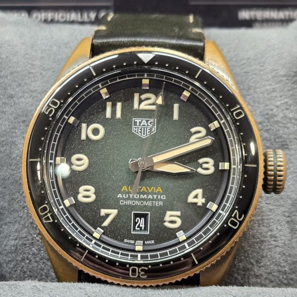 TAG Heuer Autavia Bronze Green Watch 2025 - WBE5190 Full Set 4450rrp ...