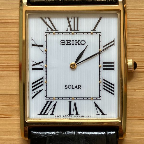 Seiko SUP880 V115-0BC0 Men's Solar Tank Watch - Rare and in great condition | WatchCharts ...