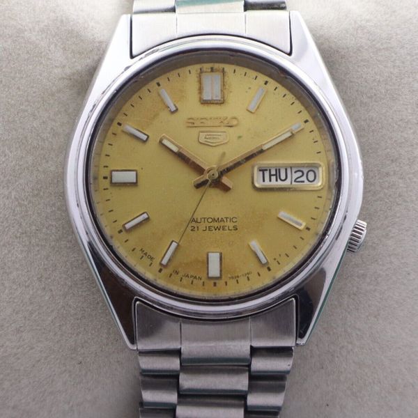 Rare Vintage Seiko 5 Automatic Men Watch Day/Date 21J Original Dial Cal.7s26 | WatchCharts ...
