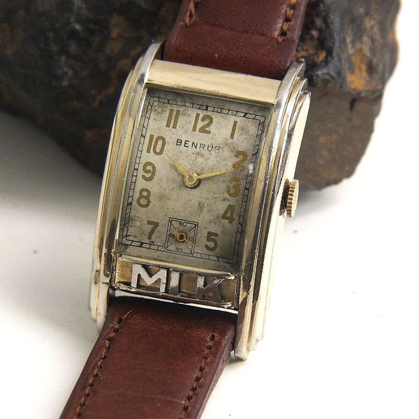 Vintage Men's 17J BENRUS Rite Angle/Wedge Step Case Wrist Watch @1930's ...