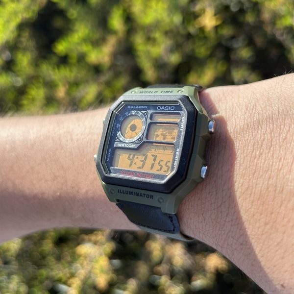 Casio AE1200WH Royale Custom "Master Chiefâ Orange Color Tint Mod ...