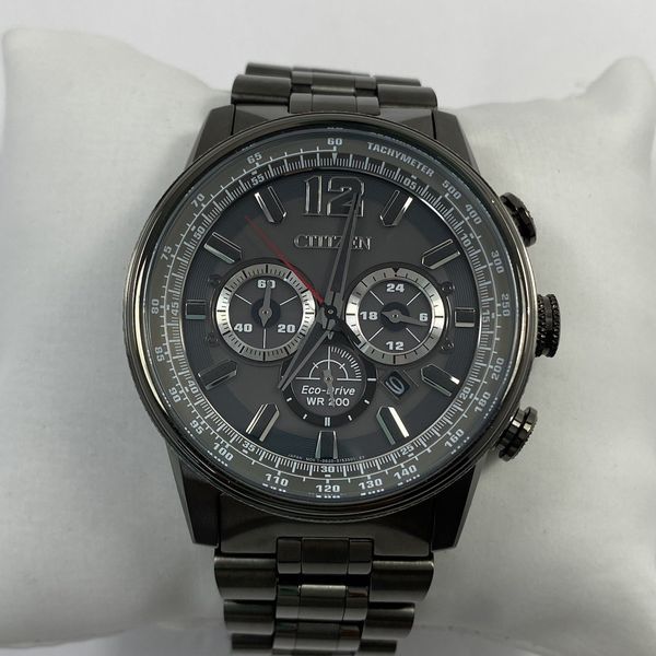 Citizen Eco-Drive Nighthawk Chronograph Stainless steel Men's Watch ...