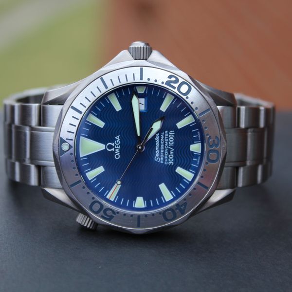 Omega Seamaster Pro SMP 2232.80 2231.80 Electric Blue Titanium Auto ...