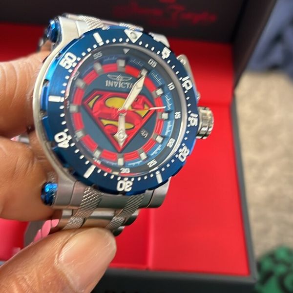 DC superman invicta watch 100 meters water resistant Tritnite night ...