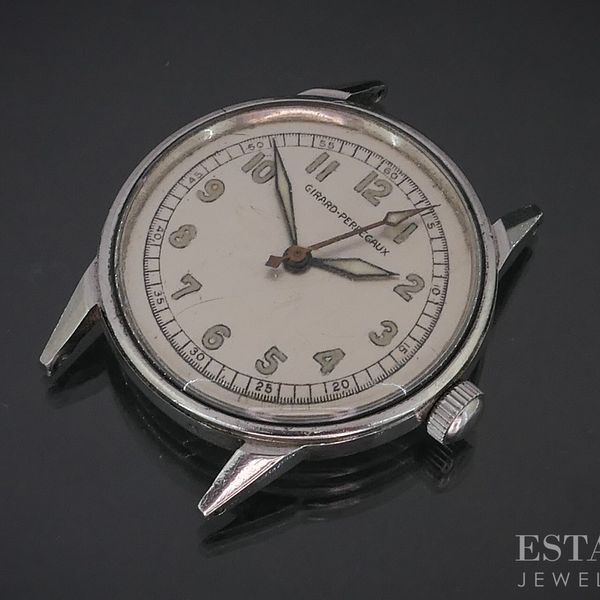 Vintage Girard-Perregaux 7915 Stainless Military Mens Watch ...