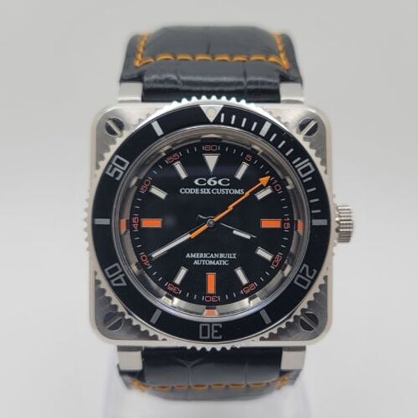 Custom Hand-Built Automatic Watch - 42mm B/R-Style Leather ...
