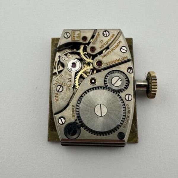 Vintage WITTNAUER 73 Revue AXA 17 Jewels 19mm Swiss Watch Movement ...