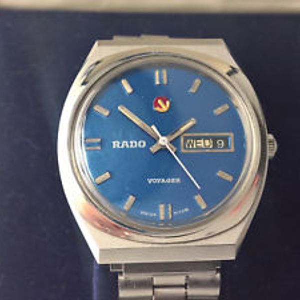 【FREE SHIPPING】 Watch Watch rare vintage watch rado voyager with box ...