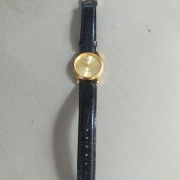 CASIO WATCH MTP-1199 GOLD TONE .GOLD PLATED ANALOG MEN'S QUARTZ WATCH ...