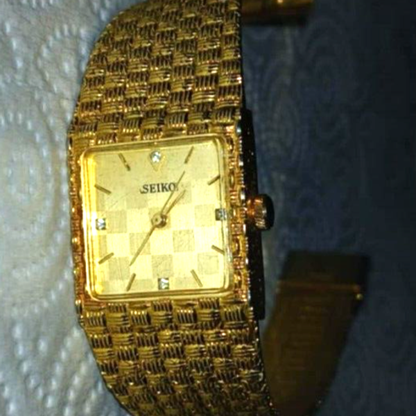 Seiko Vintage Woven Band Checkerboard Dial Working | WatchCharts ...