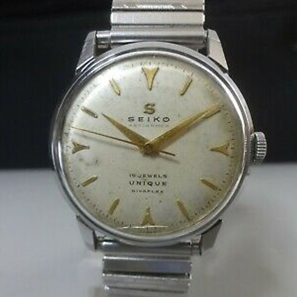 Vintage 1956 SEIKO mechanical watch [SEIKO UNIQUE] 15J Antishock Rare ...