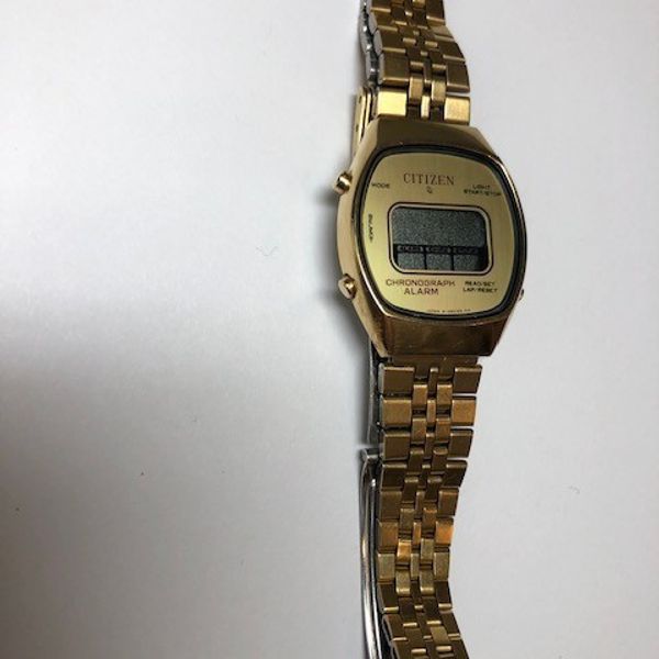 UNTESTED NEEDS BATTERY Vintage Citizen Chronograph Women Watch Gold ...