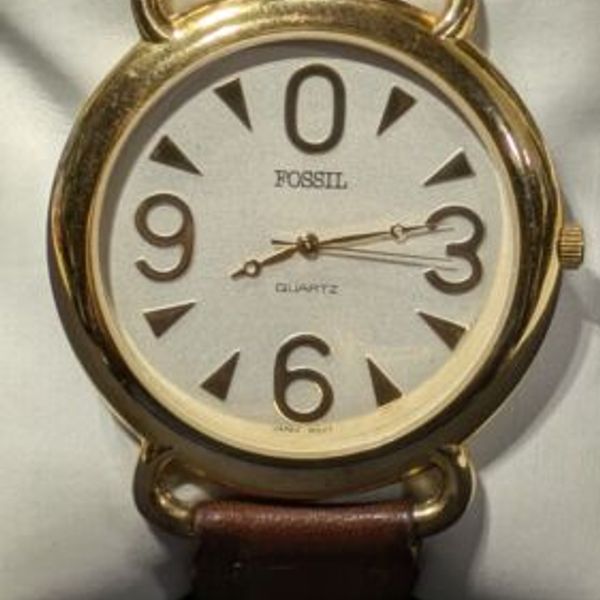 Fossil World Analog Watch Leather Size7.5" 43mm, Thin 7mm Fully ...