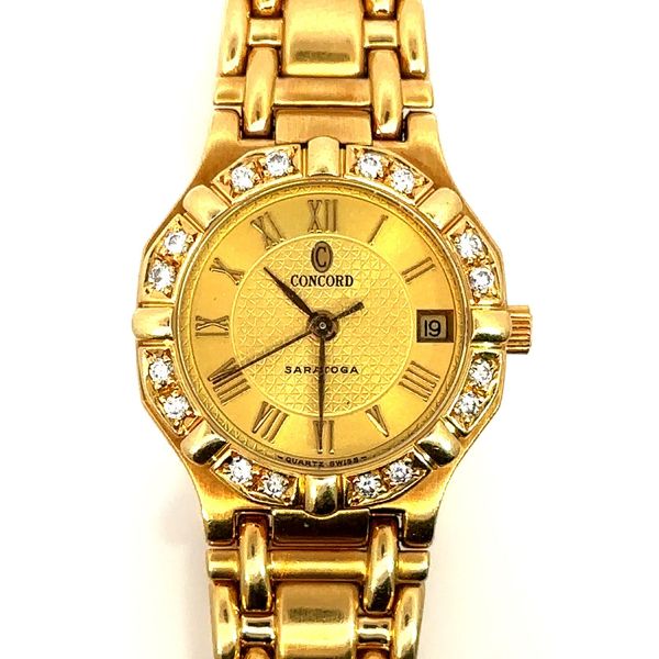 Concord Saratoga 18K Solid Yellow Gold & Diamond Swiss Quartz Ladies ...