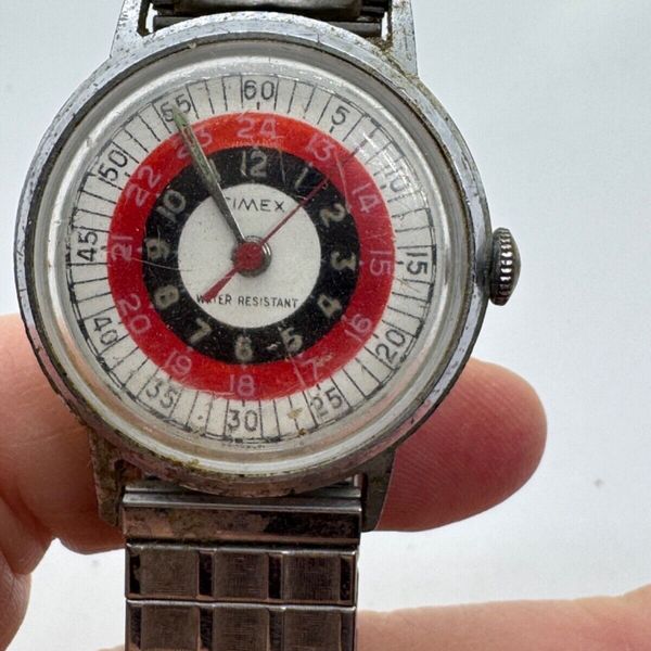 Rare Vintage Timex Bullseye Sprite Wind Up Wristwatch, does not run ...