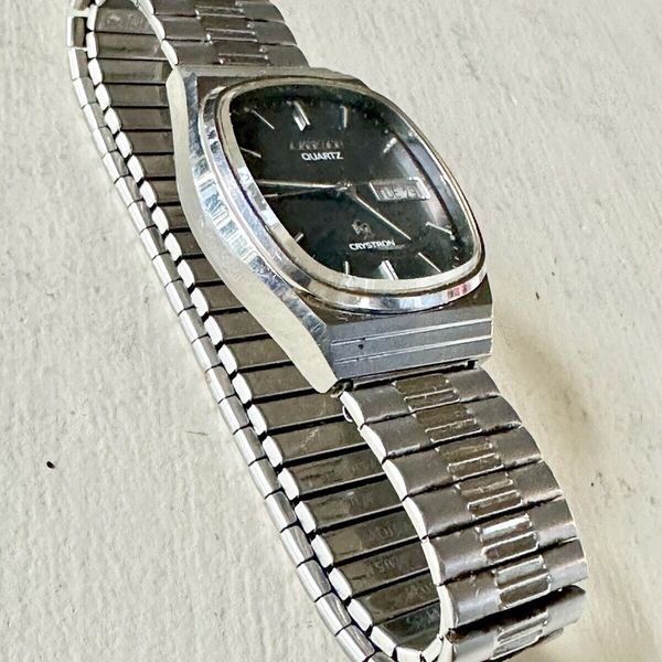 Citizen Crystron 4-730887Y Quartz 44-2399 Vintage Menâ s Square Watch W ...