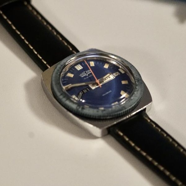 [WTS] Vulcain 17J Automatic – Blue Dial Cushion Case – $215 Shipped ...