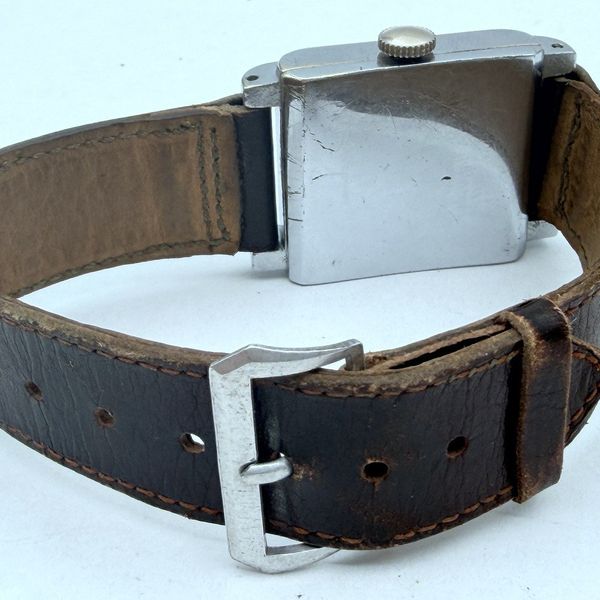 RARE 1920's ROLEX MARCONI JUMP HOUR MANUAL WIND MEN'S WATCH TANK SHAPE ...