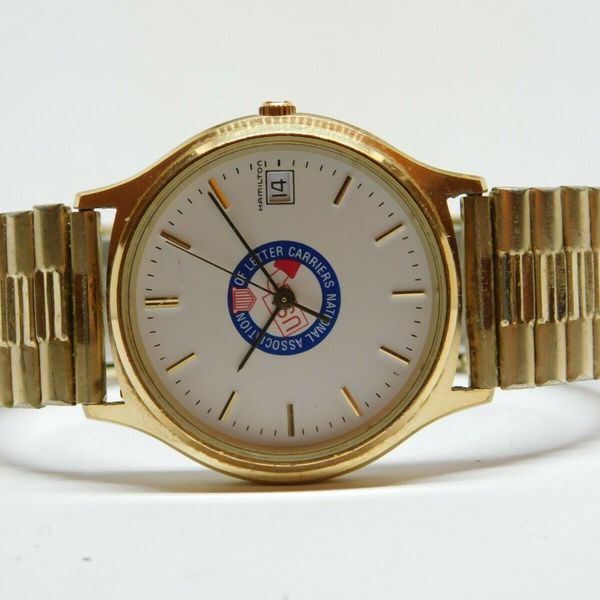 Hamilton 9812 Gold Tone Quartz Analog Men's Watch | WatchCharts