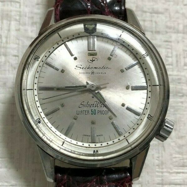 [w451] SEIKO Seikomatic Silver Wave J12082 Automatic 20J Working VG ...
