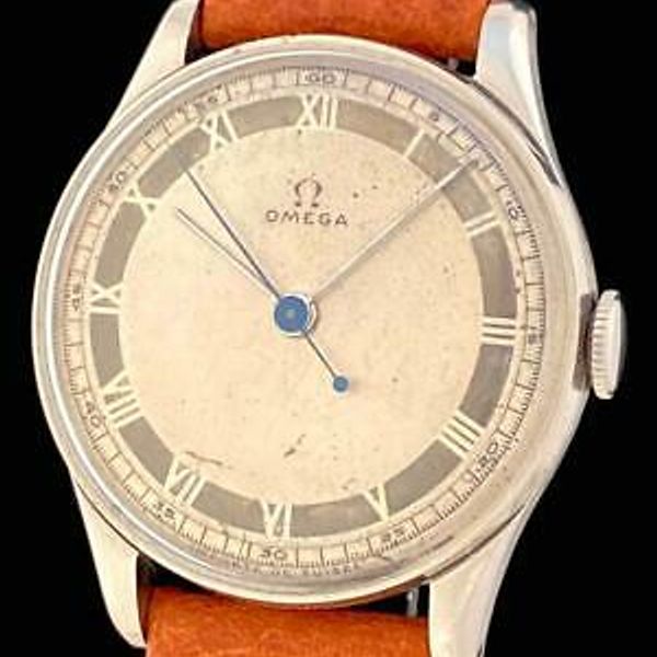 RARE Vintage OMEGA MEDICUS Center Seconds ArT DeCO DOCTORS WATCH 2-Tone ...