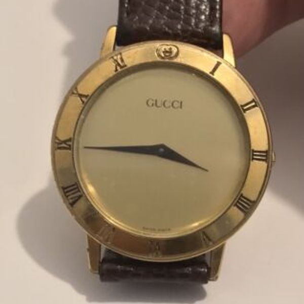 Vintage Gucci 18K Gold Plated 3001M Men’s Watch ( Works Great ...