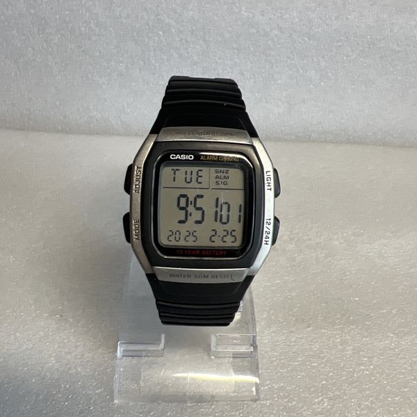 CASIO W-96H-1AVES MENS DIGITAL QUARTZ WATCH W/ BATTERY TIMER ALARM LED - BLACK | WatchCharts ...