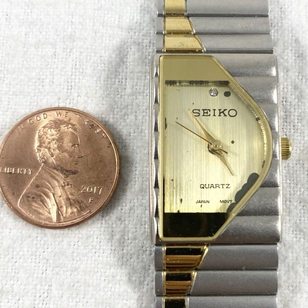 Vintage Seiko Half Moon Diamond Quartz Menâ s Watch Runs Well | WatchCharts Marketplace