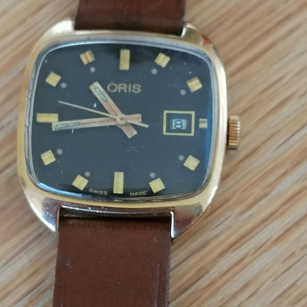 Vintage Oris Date Cal.715 Gold Plated Rare Square Manual Mechanical Menâ s Watch | WatchCharts ...