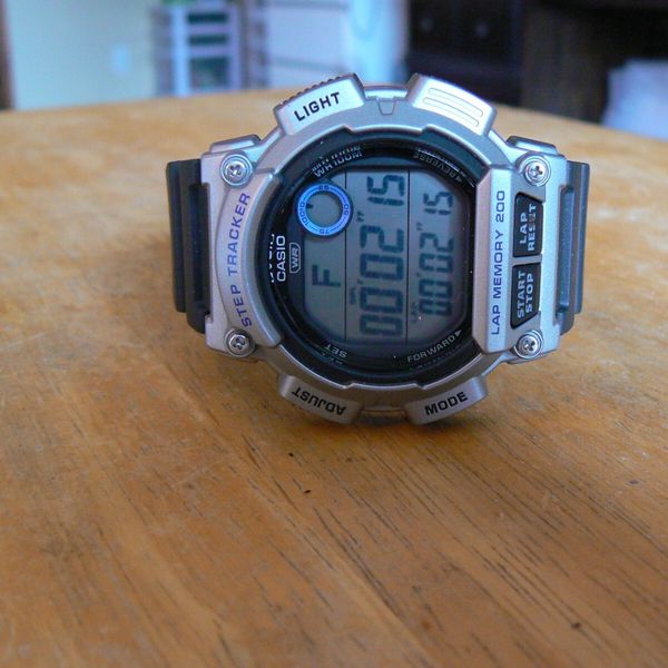 Casio Men's Watch WS2100H Step Tracker Water Resistant Digital ...