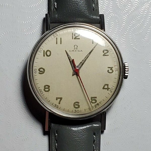OMEGA 1944 WRISTWATCH-CAL 30T2SC REF 2346/2-WORKING NEW GRAY LEATHER ...